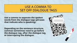 Comma Rules Information and Practice Education Presentation in Red and ...