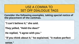 Comma Rules Information and Practice Education Presentation in Red and ...