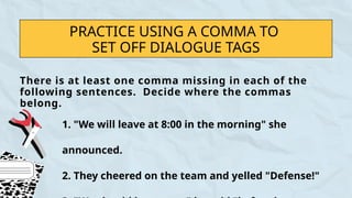 Comma Rules Information and Practice Education Presentation in Red and ...