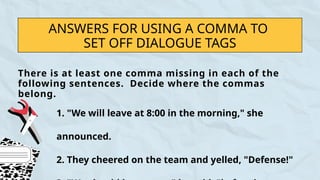 Comma Rules Information and Practice Education Presentation in Red and ...