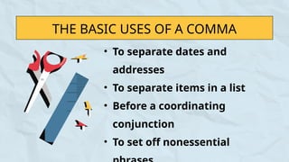 Comma Rules Information and Practice Education Presentation in Red and ...
