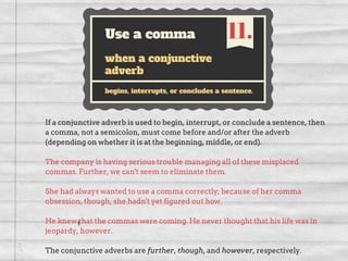 12 Comma Rules for the Comma Obsessed | PPT
