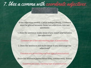 12 Comma Rules for the Comma Obsessed | PDF