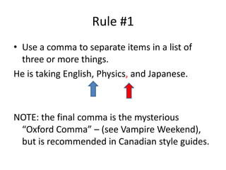 Commas | PPT
