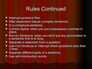 Commas | PPT