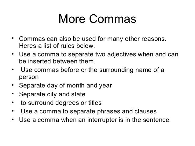 Commas