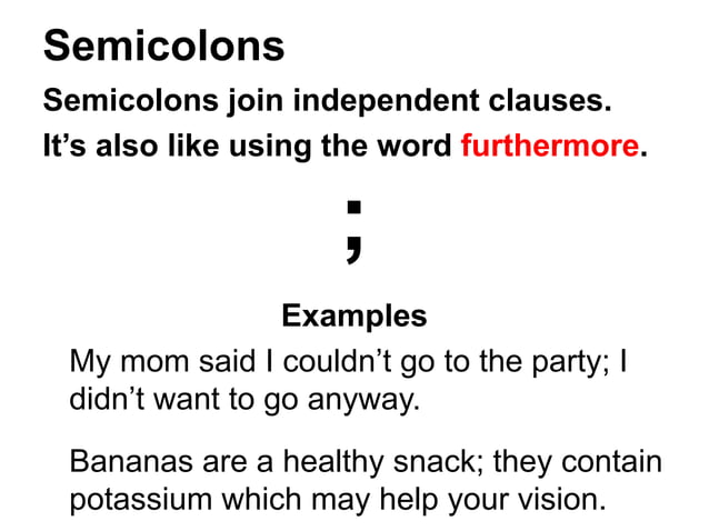 Basic Punctuation (Comma, Colon, Semi-colon) | PPT