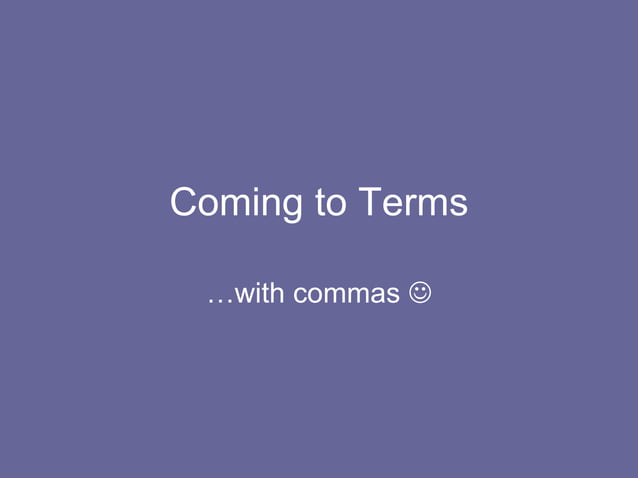 Commas In Ct | PPT