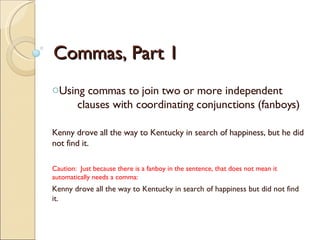 Commas, Part 1 Slidecast | PPT