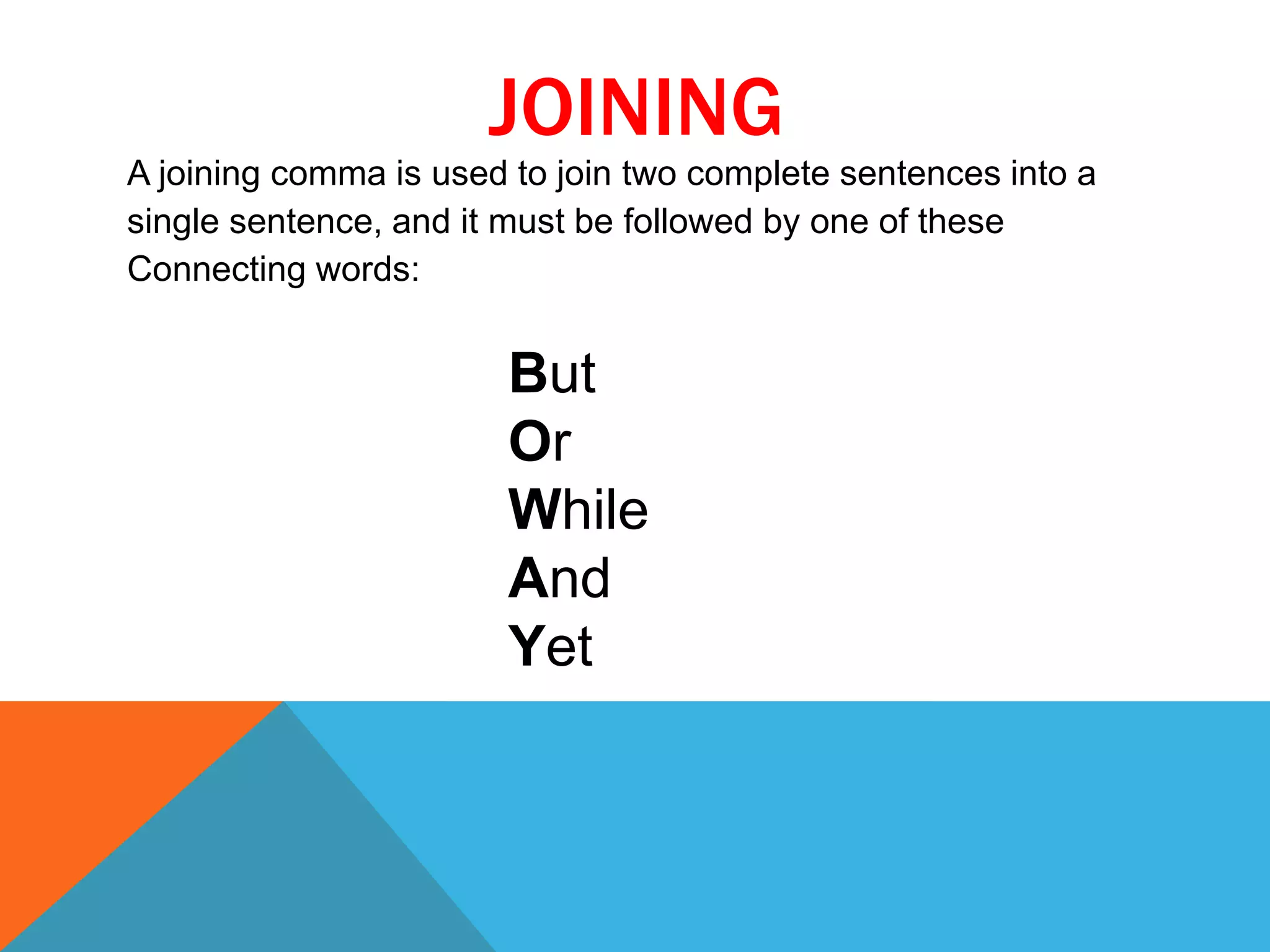 Commas when to use them | PPTX
