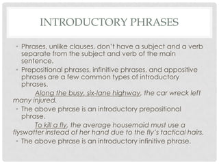 Commas after introductory material | PPTX