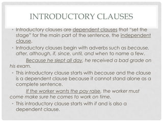 Commas after introductory material | PPTX