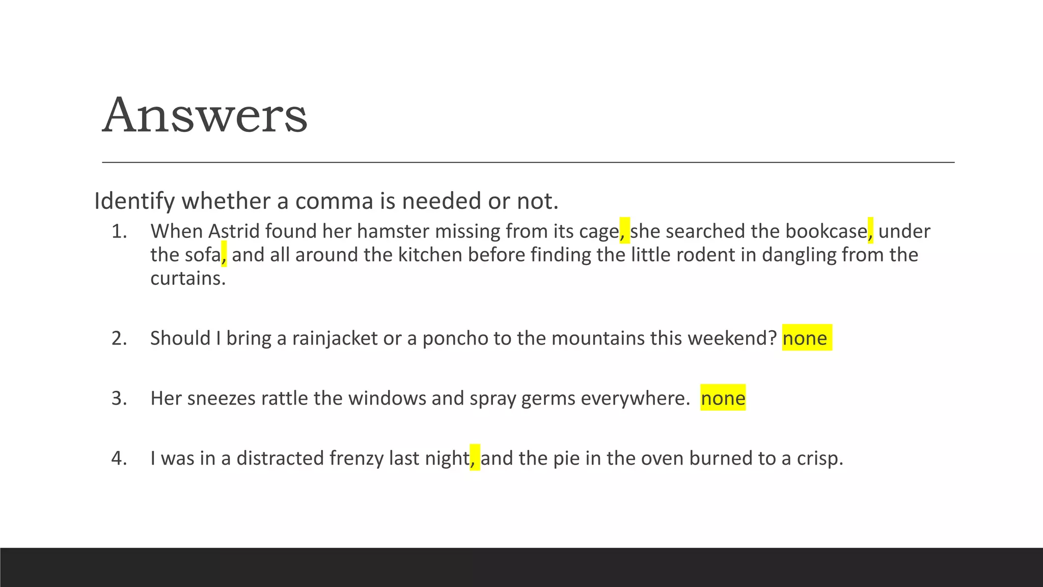 Commas before conjunctions | PPTX
