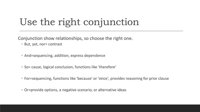 Commas before conjunctions | PPT