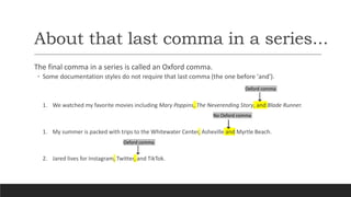 Commas before conjunctions | PPTX
