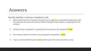 Commas before conjunctions | PPTX