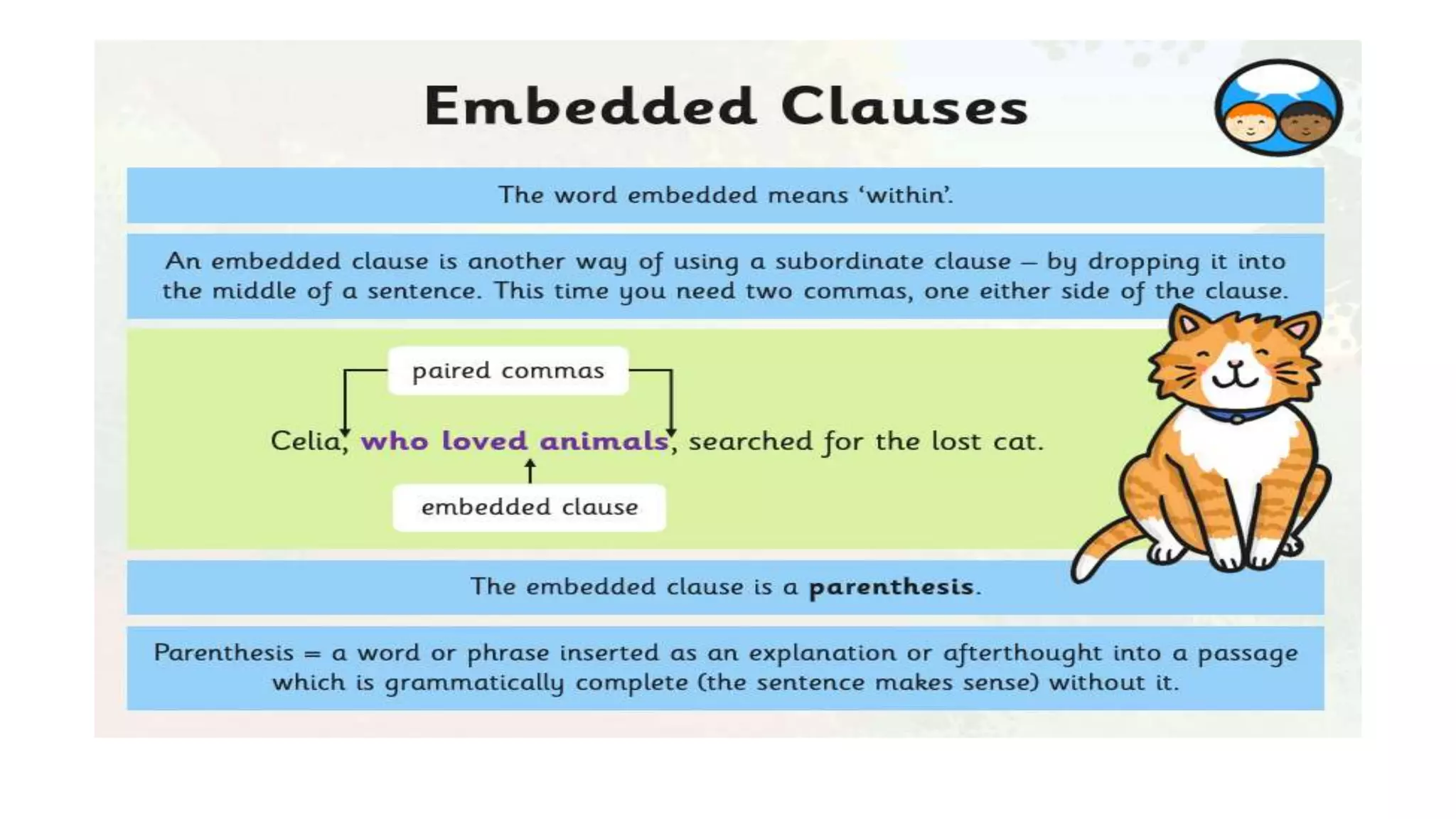 Commas for parenthesis | PPT