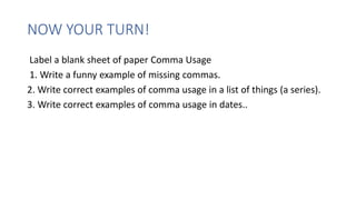 Commas in a series | PPTX