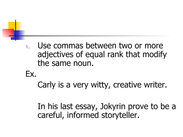 Commas In Sentences (Edi) | PPT | History | Genres