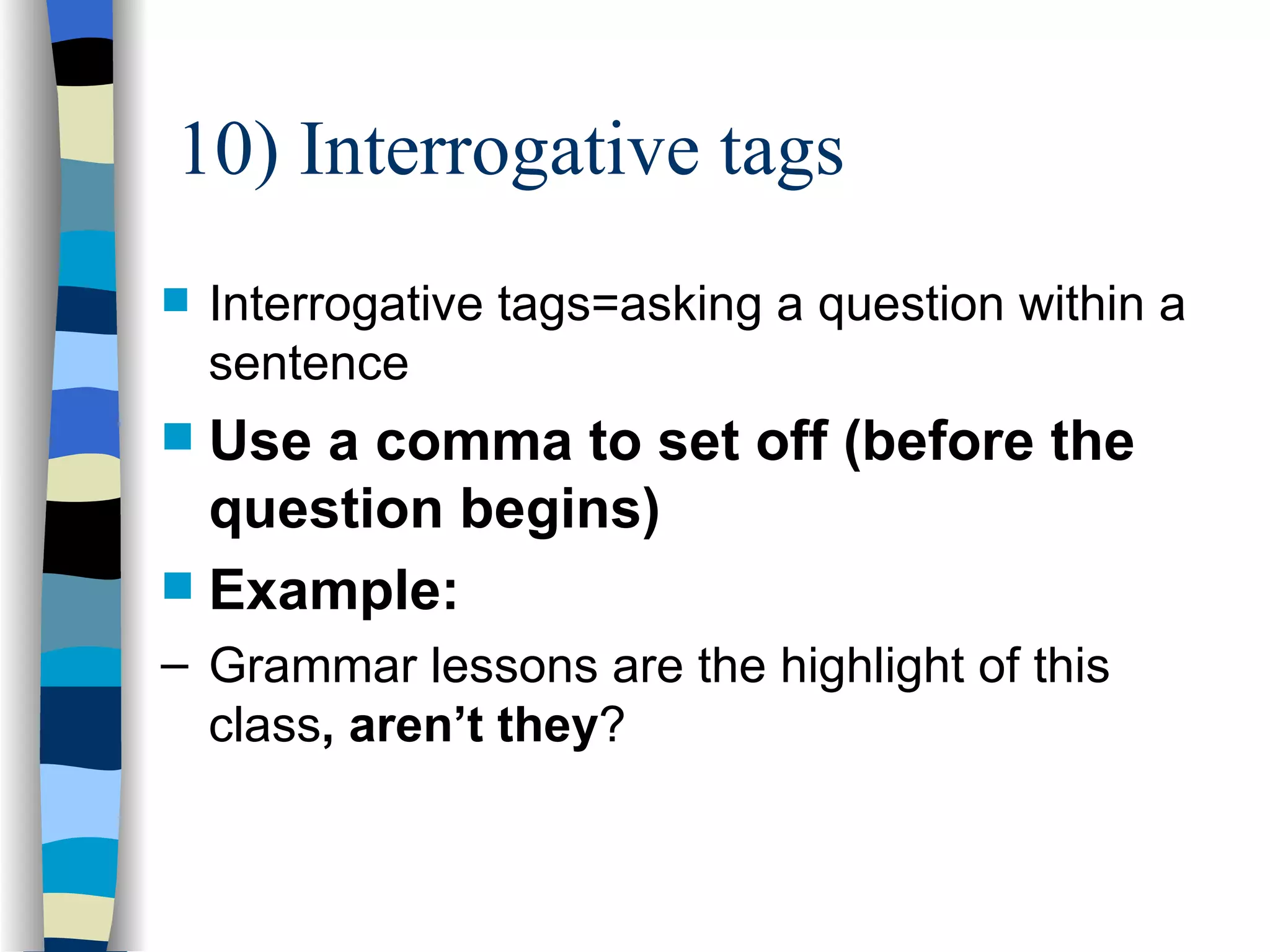 Commas notes 3 powerpoint | PPT