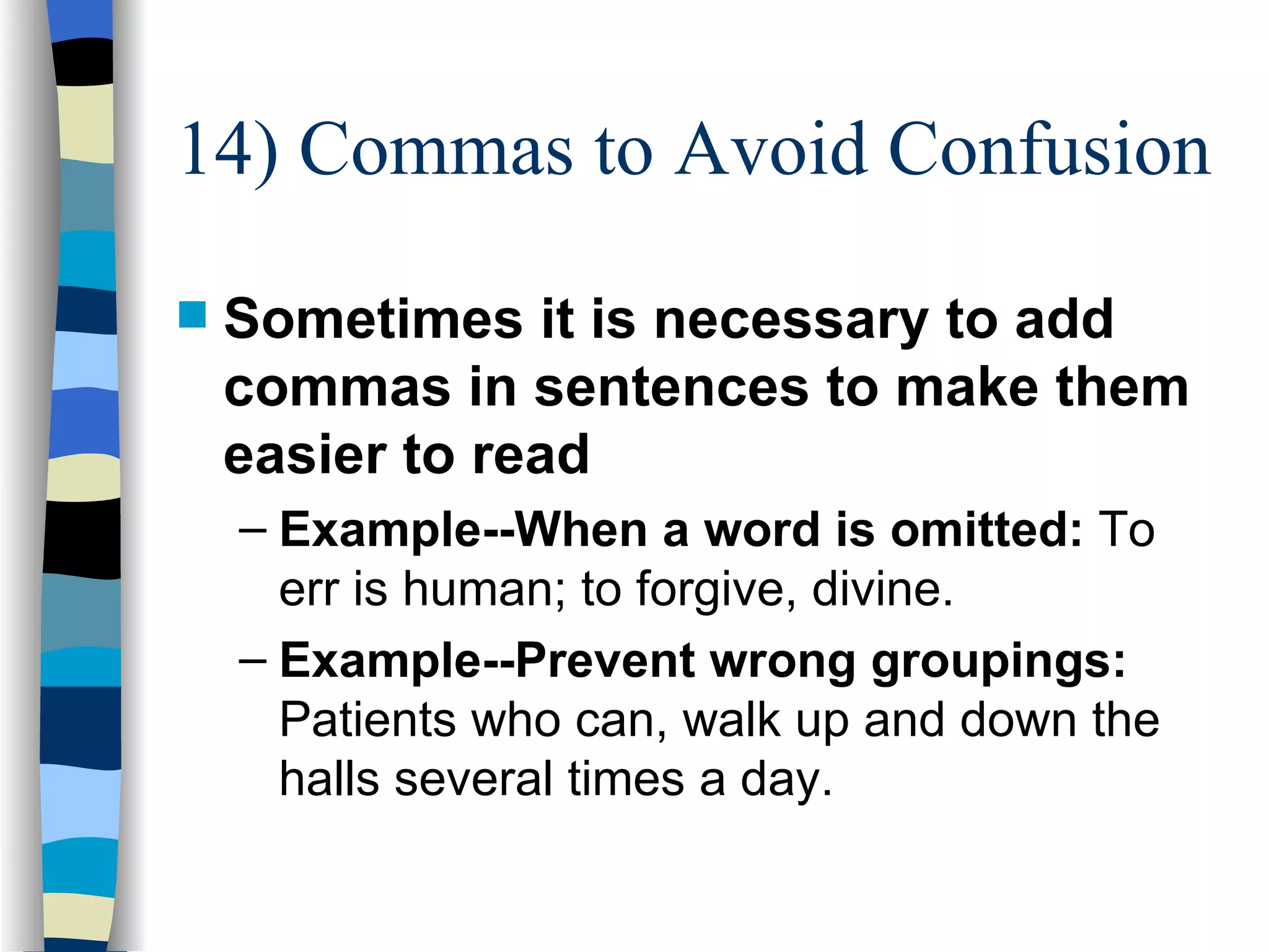 Commas notes 3 powerpoint | PPT