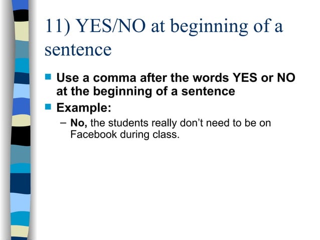 Commas notes 3 powerpoint | PPT