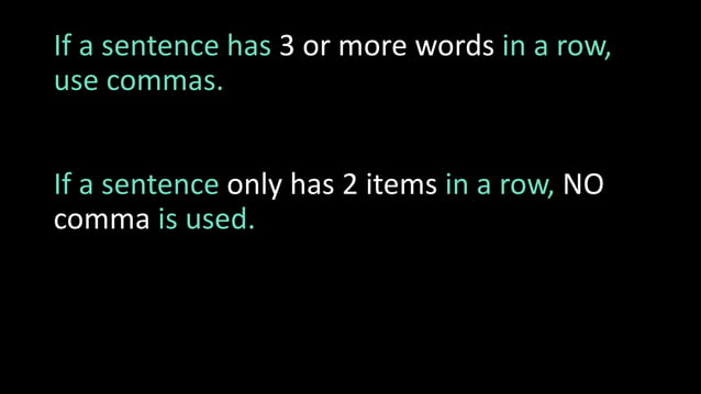 Commas Part 1: Items in a Series | PPTX