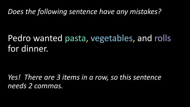 Commas Part 1: Items in a Series | PPTX