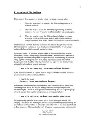 Comma splices | PDF