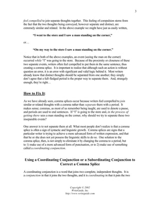 Comma splices | PDF