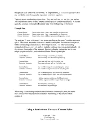 Comma splices | PDF