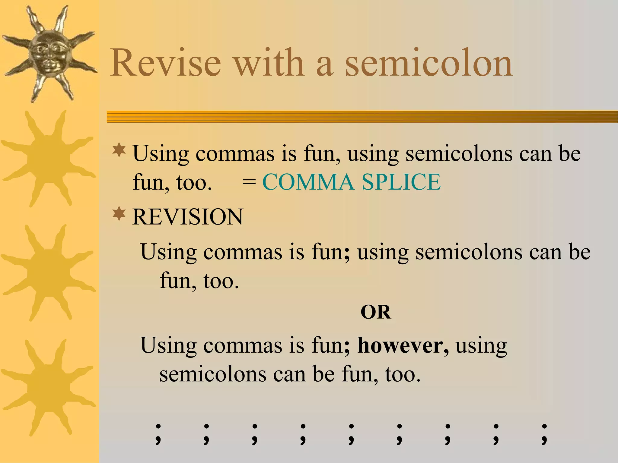 Comma Splices | PPT