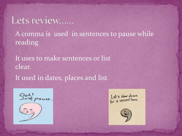 Commas powerpoint group 6 | PPTX