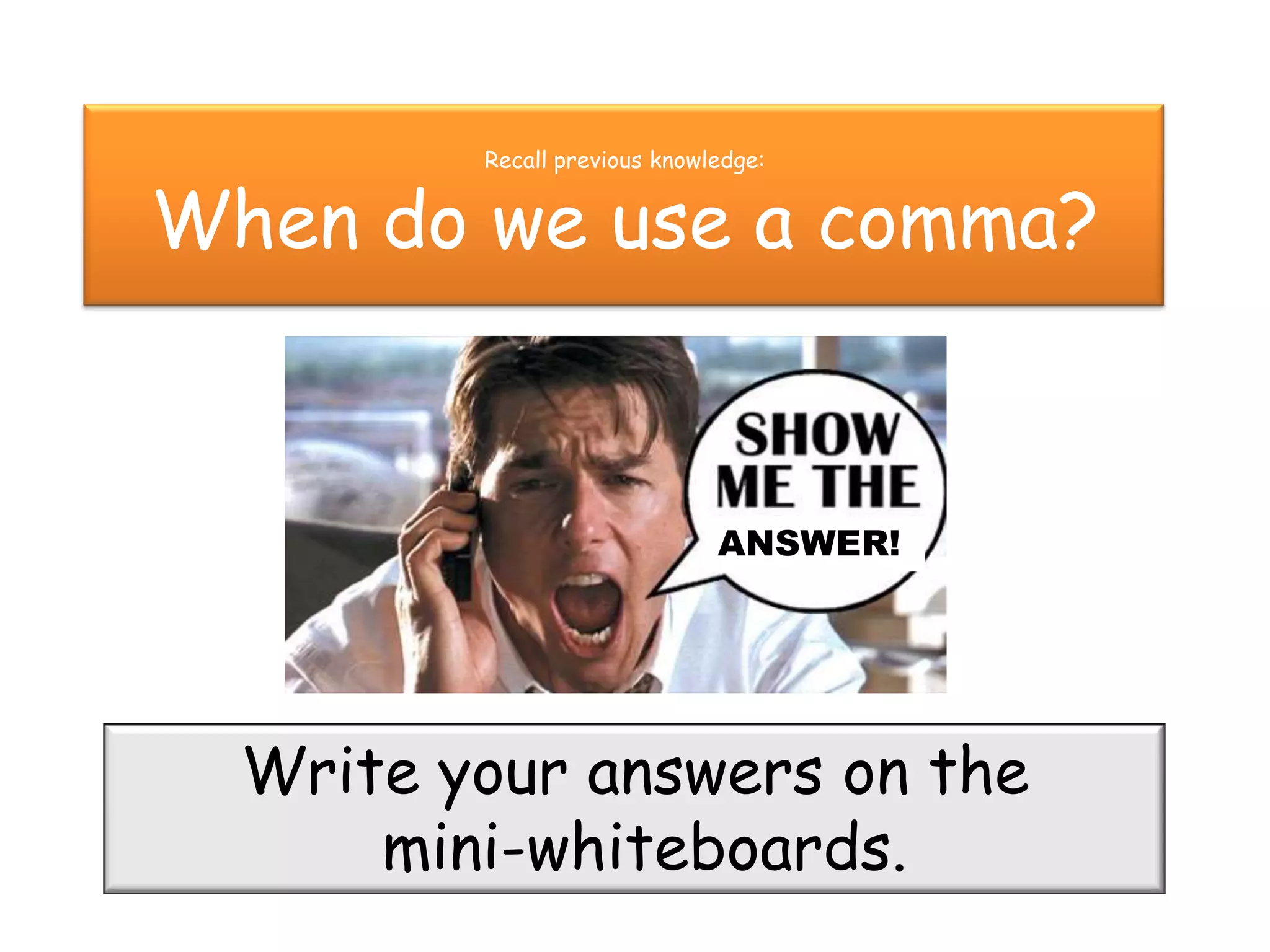 Reviewing Commas Lesson | PPTX