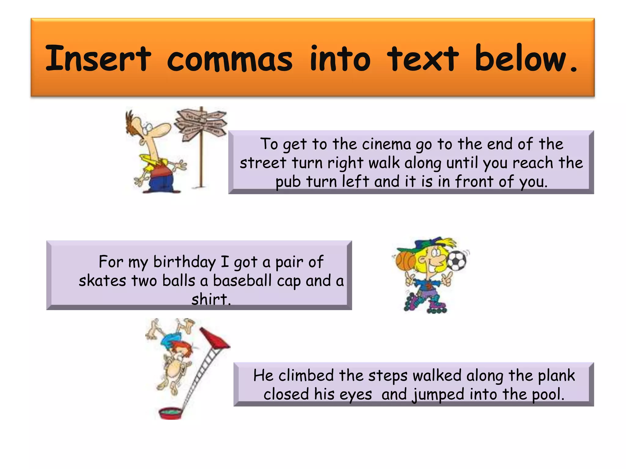 Reviewing Commas Lesson | PPTX