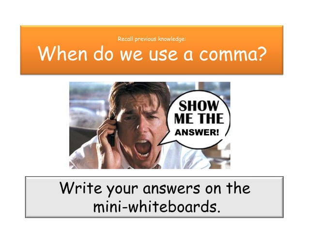 Reviewing Commas Lesson | PPTX