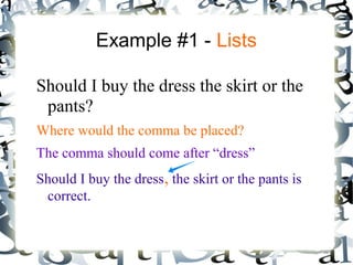 Comma usage (2) | PPT