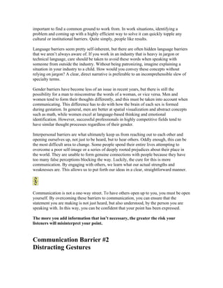 Comm barrier | PDF