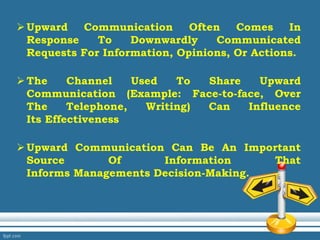 DIRECTIONS OF ORGANIZATIONAL COMMUNICATION - UPWARD AND DOWNWARD | PPTX