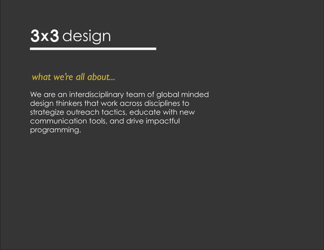 3x3 Design Portfolio | PPT