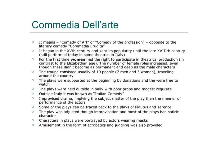 Commedia dellarte | PPT