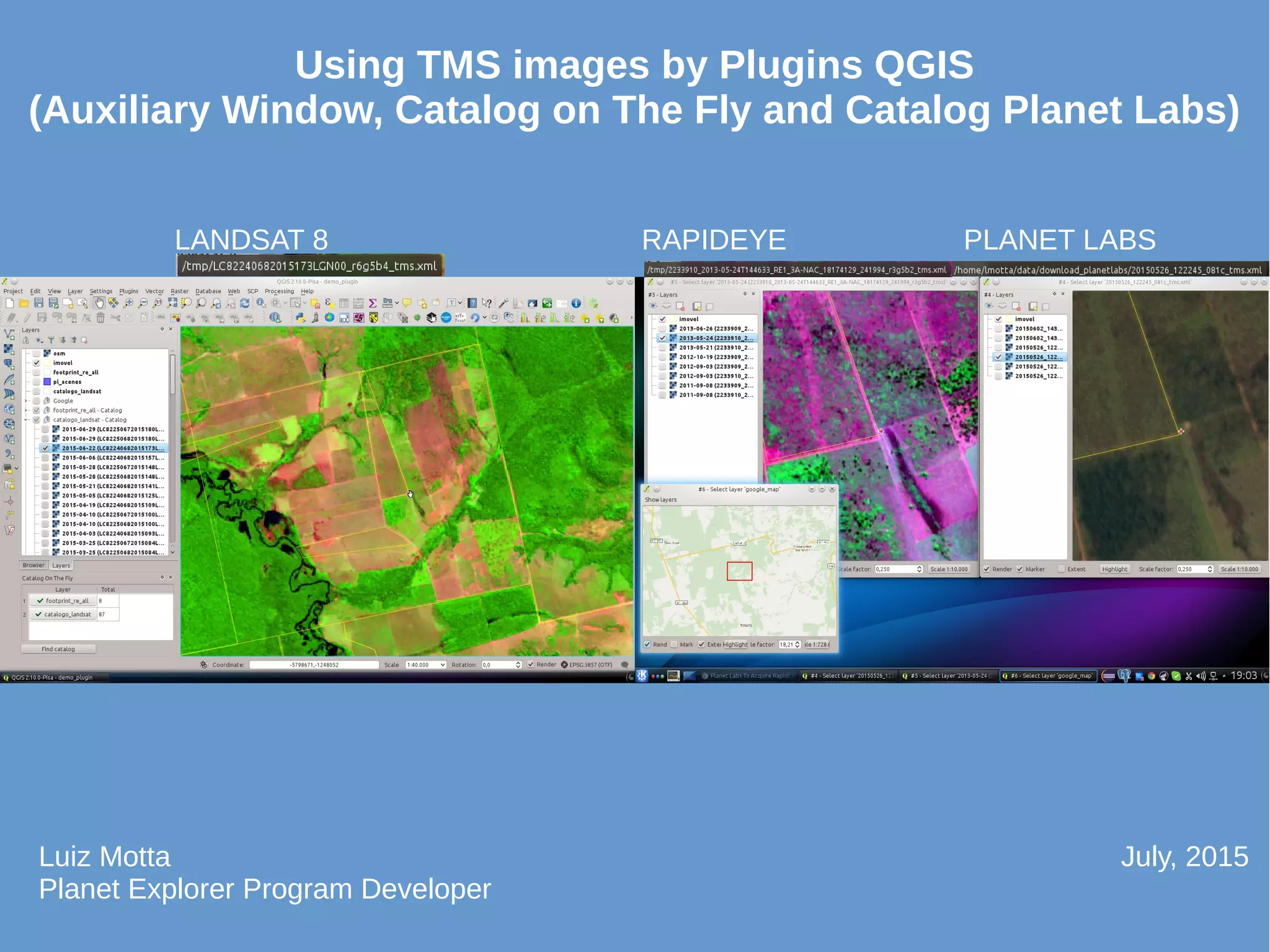 QGIS with imagery satellite TMS format | PPT