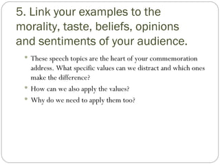 Commemorative Speech Template | PPT