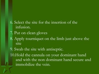 Commencing an intravenous infusion | PPT