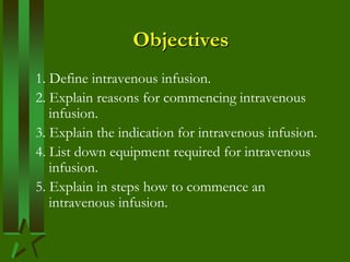 Commencing an intravenous infusion | PPT
