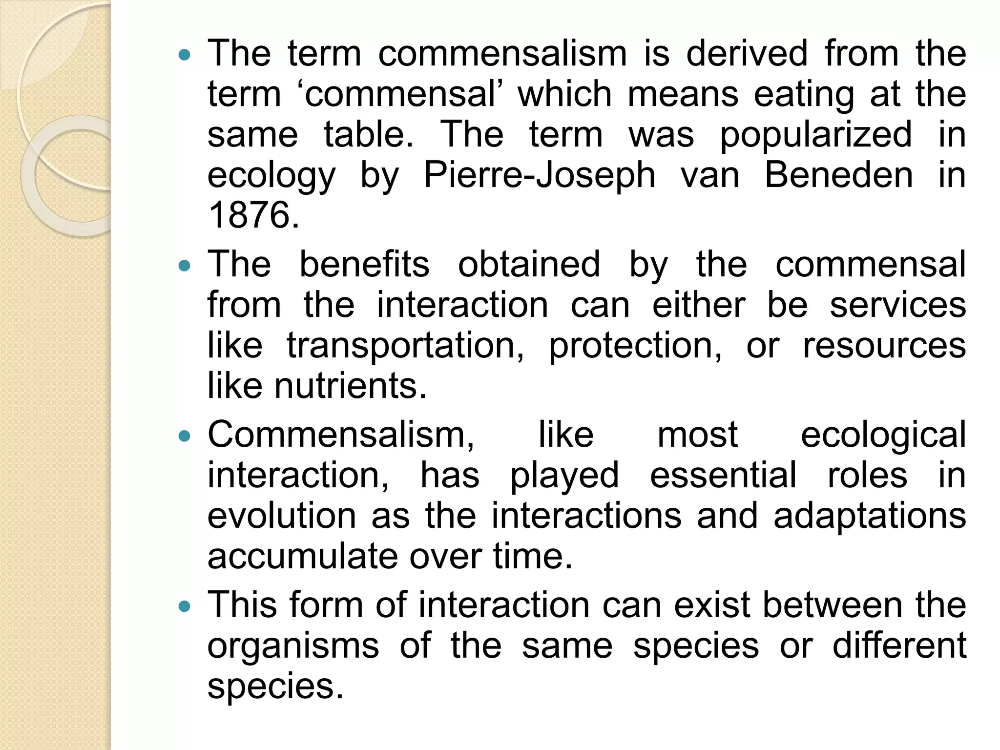 Commensalism | PPTX