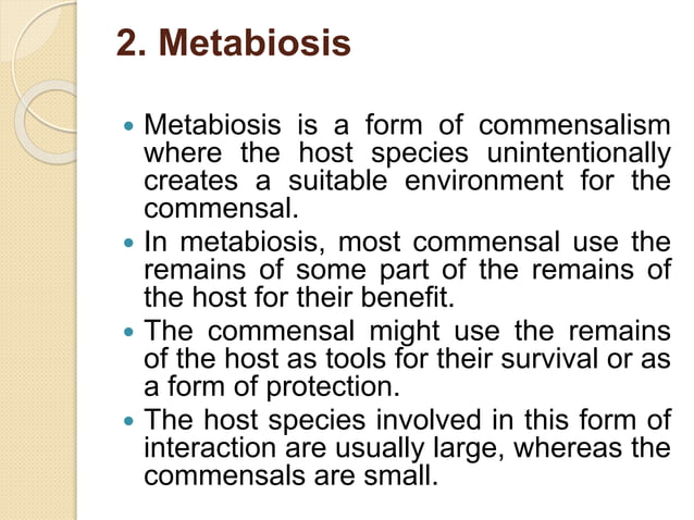 Commensalism | PPTX | Biological Sciences | Science