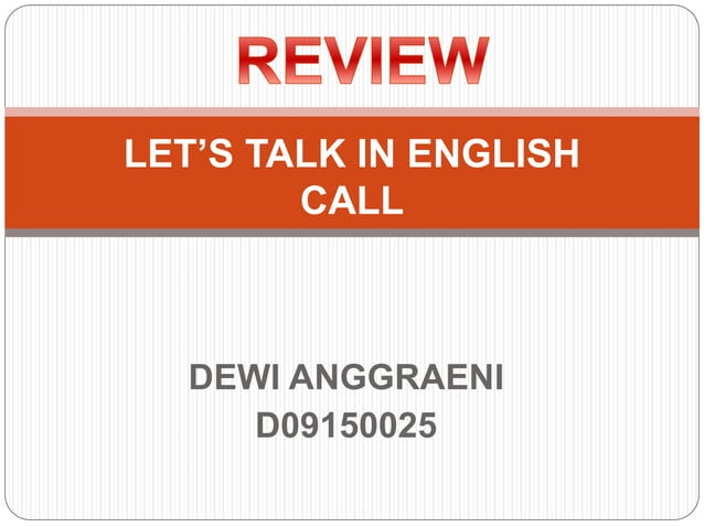 Comment Let's talk in English | PPTX