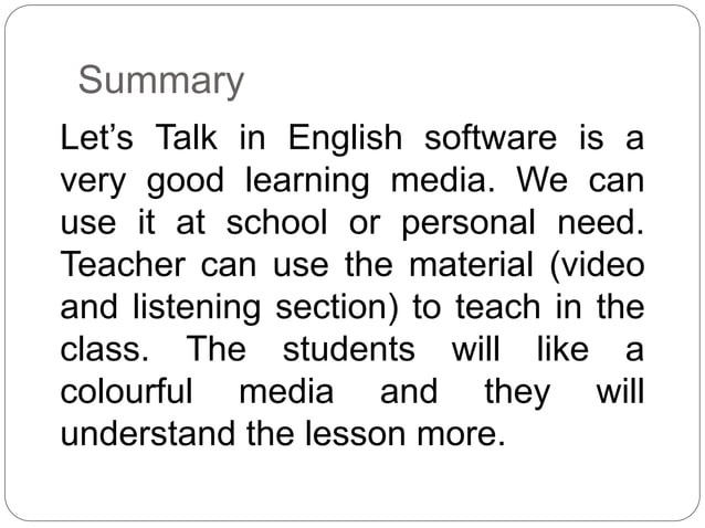 Comment Let's talk in English | PPTX