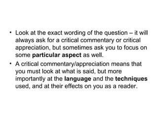 Comment & Appreciation | PPT